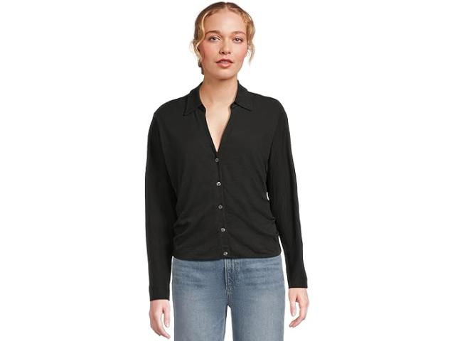 (取寄) リラ P レディース サイド プリーツ ボタンダウン Lilla P women Side Pleat Button-Down Black
