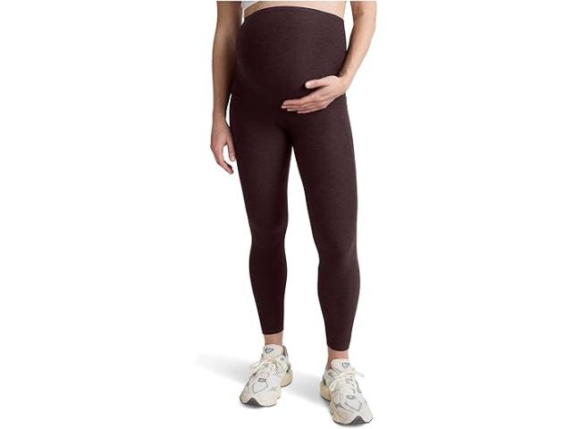 (取寄) ビヨンドヨガ レディース スペースダイ ラブ ザ バンプ マタニティ ポケット ミディ レギンス Beyond Yoga women Spacedye Love The Bump Maternity Pocket Midi Legging Dark Chocolate Heather