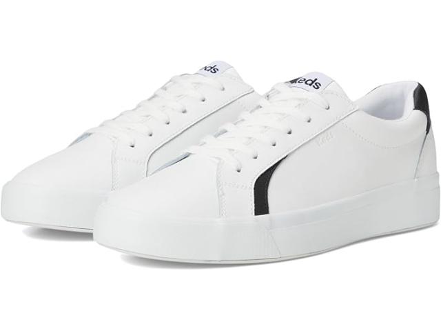 (取寄) ケッズ レディース パシュート レース アップ Keds women Pursuit Lace Up White / Black Leather