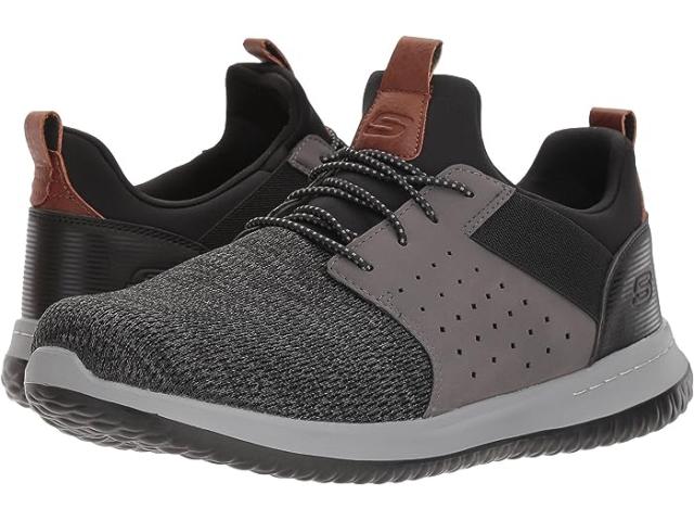 (取寄) スケッチャーズ メンズ クラシック フィット デルソン カンベン SKECHERS men SKECHERS Classic Fit Delson Camben Black/Gray