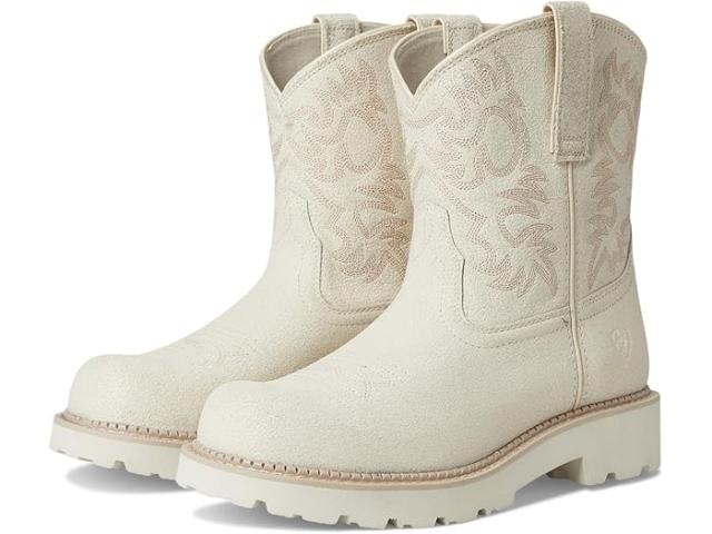 (取寄) アリアット レディース ファットベビー ウェスタン ブーツ Ariat women Fatbaby Western Boots Distressed Ivory
