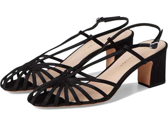 (取寄) ロフラー ランドール レディース プリシラ ラティス スリングバック ミッド ヒール サンダル Loeffler Randall women Priscilla Lattice Slingback Mid Heel Sandals Black