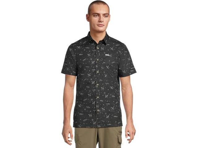 (取寄) コロンビア メンズ スーパー スラック タイド キャンプ シャツ Columbia men Super Slack Tide Camp Shirt Black Fish Hunt