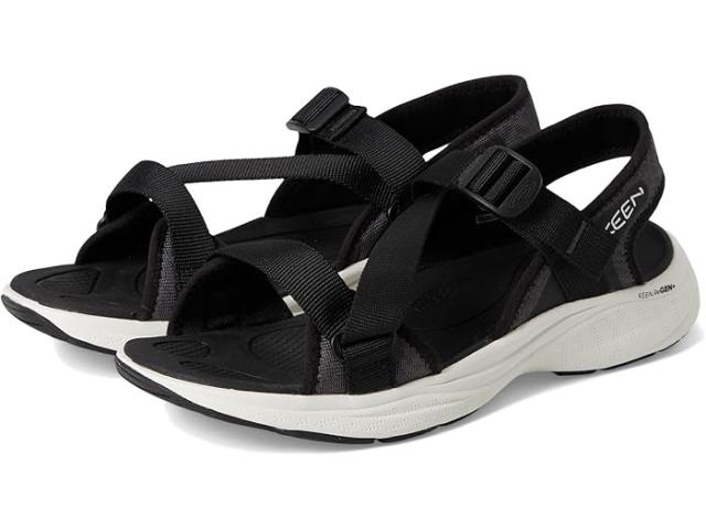 (取寄) キーン レディース オープン-トゥ サンダル KEEN women Leiki Open-Toe Sandals Black/Star White