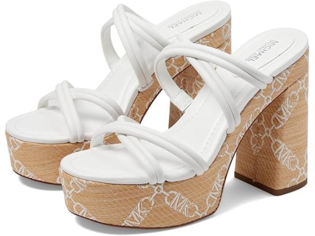 (取寄) マイケルコース レディース コライン プラットフォーム MICHAEL Michael Kors women Corrine Platform Natural/Optic White