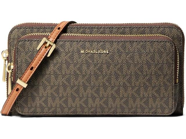 (取寄) マイケルコース レディース ジェット セット ラージ コンチネンタル エックスボディ MICHAEL Michael Kors women Jet Set Large Continental Xbody Brown/Acorn