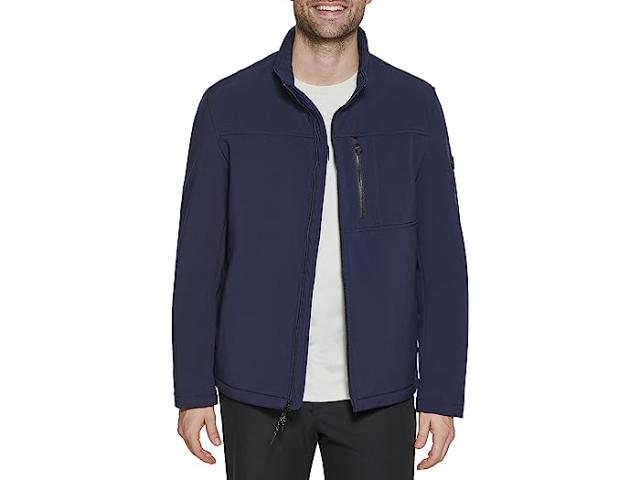 (取寄) カルバンクライン メンズ メンズ ウォーター レジスタント ソフト シェル オープン ボトム ジャケット (スタンダード アンド ビッグ アンド トール)   men   Men's Water Resistant Soft Shell Open Bottom Jacket (Standard and Big & Tall)