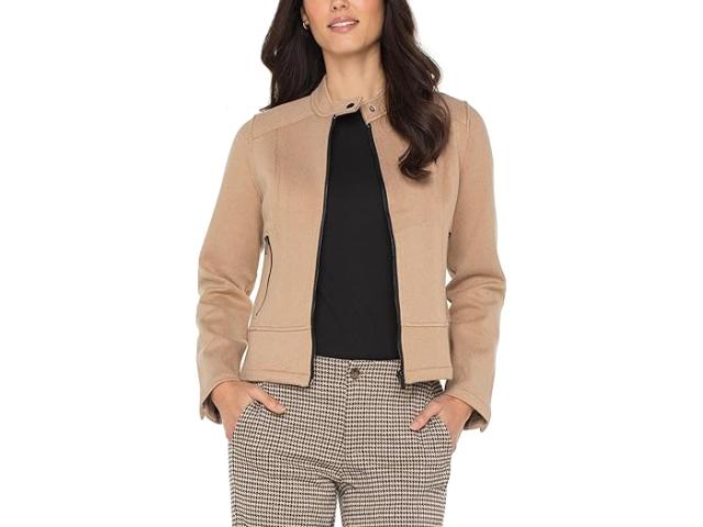 (取寄) リバプールロサンゼルス レディース バイカー ジャケット Liverpool Los Angeles women Biker Jacket Camel