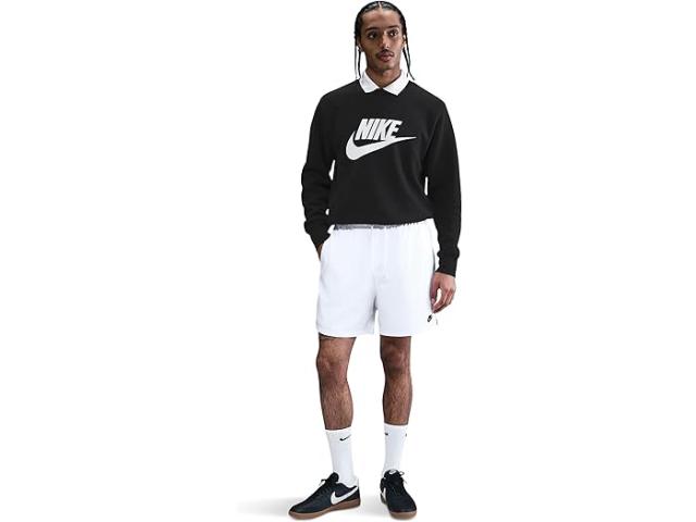 (取寄) ナイキ メンズ クラブ ブラッシュ フリース クルー Nike men Club Brushed Fleece Crew Black/White