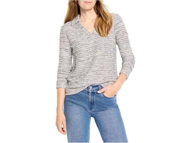 (取寄) ニックゾー レディース ロープ シマー ポロ トップ NIC+ZOE women Rope Shimmer Polo Top Neutral Mix