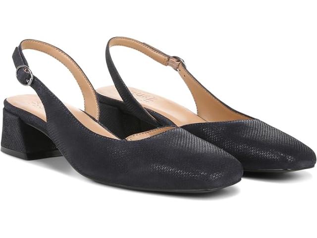 (取寄) ナチュラライザー レディース ジェイラ ロー ヒール スリングバック ドレス シューズ Naturalizer women Jayla Low Heel Slingback Dress Shoes Istmo Navy Leather