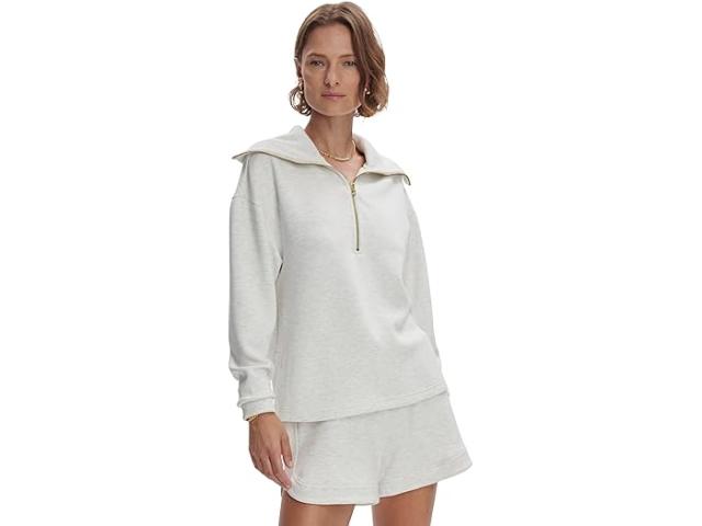 (取寄) バーリー レディース ラーソン 1/2 ジップ スウェット Varley women Larson 1/2 Zip Sweat Ivory Marl