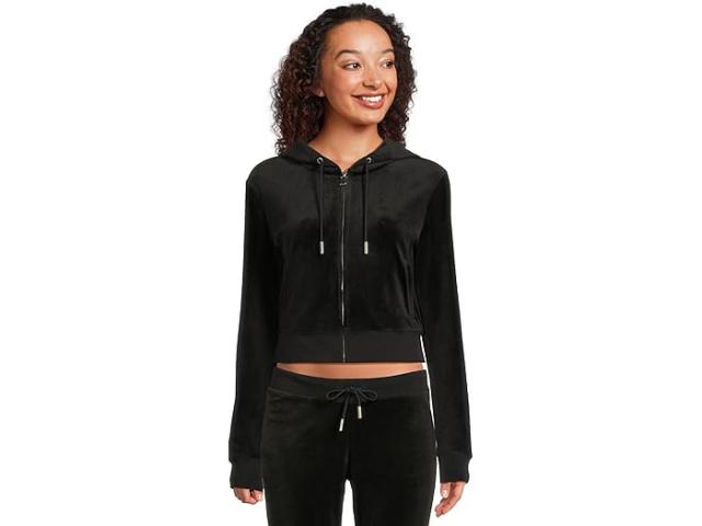 (取寄) ジューシークチュール レディース オンブレ ホットフィックス クラシック ジューシー ブーディ Juicy Couture women Ombre Hotfix Classic Juicy Hoodie Liquorice