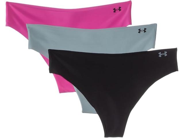 (取寄) アンダーアーマー レディース シームレス トング - 3 PK ソリッド Under Armour women Seamless Thong - 3 PK Solid Rebel Pink