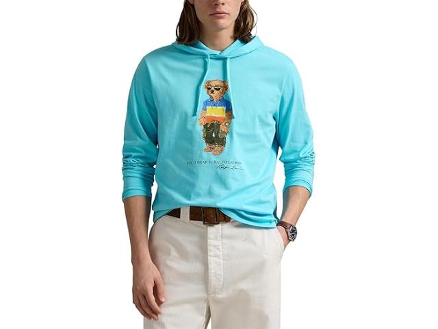 (取寄) ラルフローレン メンズ ポロ ベアー ジャージ フーデット T-シャツ Polo Ralph Lauren men Polo Bear Jersey Hooded T-Shirt Sp25 Turq Nova Beach Shp Bear