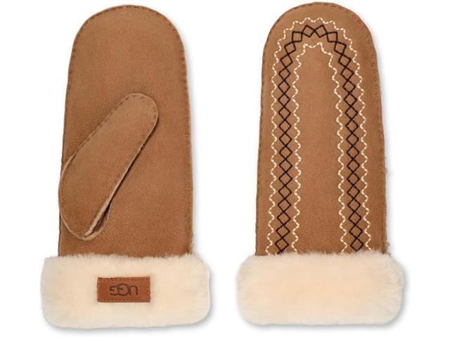 (取寄) アグ レディース エンブロイダー ミトン UGG women UGG Atherson Embroidered Mitten Chestnut