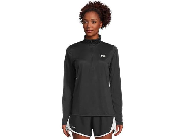(取寄) アンダーアーマー レディース テック 1/2 ジップ ソリッド Under Armour women Tech 1/2 Zip Solid Black/White