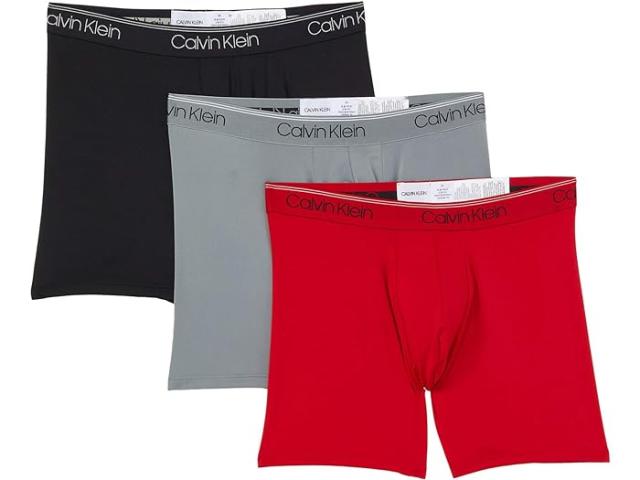 (取寄) カルバンクライン アンダーウェア メンズ ミクロ ストレッチ ボクサー ブリーフ 3-パック   Underwear men   Underwear Micro Stretch Boxer Brief 3-Pack Black 1