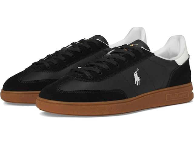 (取寄) ラルフローレン メンズ ベッドフォード レザー-スエード スニーカー Polo Ralph Lauren men Bedford Leather-Suede Sneakers Black/White