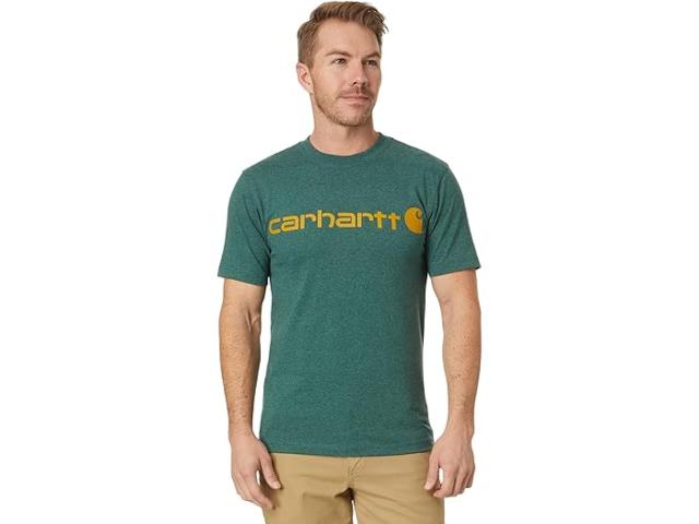 (取寄) カーハート メンズ ルーズ フィット ヘビーウェイト ショートスリーブ ロゴ グラフィック T-シャツ Carhartt men Loose Fit Heavyweight Short-Sleeve Logo Graphic T-Shirt Frosted Balsam Heather