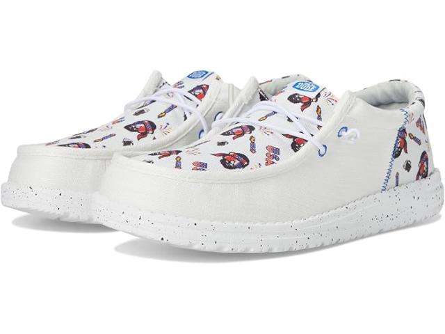 (取寄) ヘイ デュード メンズ ウォーリー ファンク アメリカーナ パーティー Hey Dude men Wally Funk Americana Party White/Multi