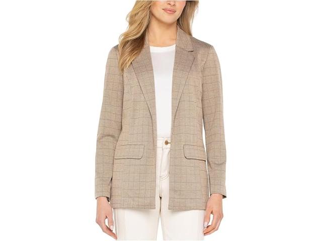 (取寄) リバプールロサンゼルス レディース ボーイフレンズ ブレーザー Liverpool Los Angeles women Boyfriend Blazer Khaki Grid Check