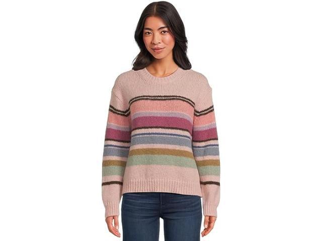 (取寄) マイケル スターズ レディース オーラ ストライプド クルー プルオーバー Michael Stars women Aura Striped Crew Pullover Pink Combo