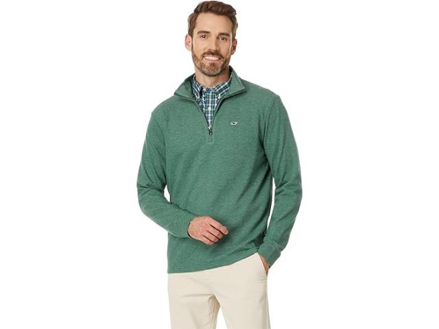 (取寄) ヴィンヤードヴァインズ メンズ ソルトウォーター 1/4 ジップ Vineyard Vines men Saltwater 1/4 Zip Charleston Green