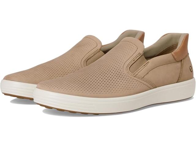 (取寄) エコー メンズ ソフト 7 イージー スリップ オン スニーカー ECCO men Soft 7 Easy Slip On Sneaker Nutmeg Brown/Cashmere