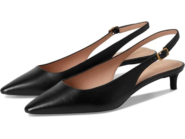 (取寄) コールハーン レディース ゴー-トゥ ジョセリン スリングバック パンプス Cole Haan women Go-to Jocelyn Slingback Pumps Black Leather