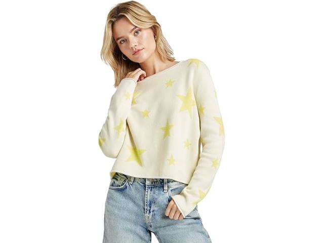 (取寄) スプレンディッド レディース スティービー スター セーター Splendid women STEVIE STAR SWEATER Moonstone/Chartruese