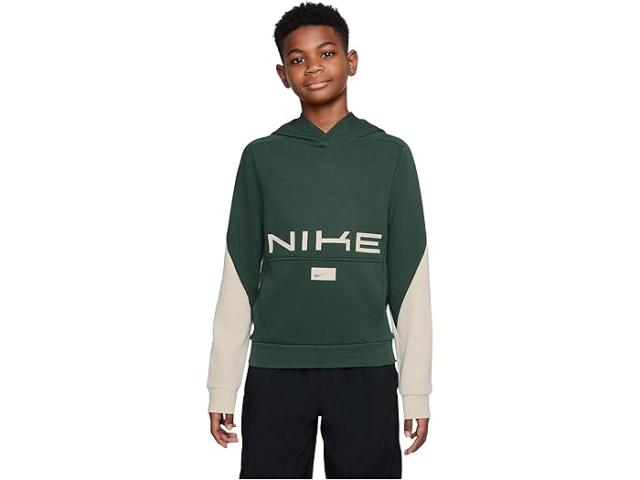 (取寄) ナイキ キッズ マルチ ドライ-フィット フリース プルオーバー ブーディ (ビッグ キッド) Nike Kids Multi Dri-fit Fleece Pullover Hoodie (Big Kid) Fir/Light Orewood Brown