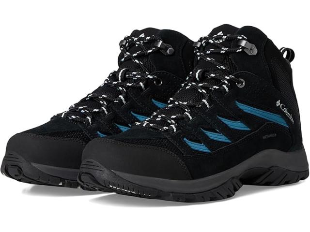 (取寄) コロンビア レディース クレストウッド ミッド ウォータープルーフ Columbia women Crestwood Mid Waterproof Black/Skylight