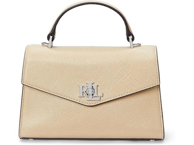 (取寄) ローレン ラルフローレン レディース クロスハッチ レザー スモール ファラー サッチェル Lauren Ralph Lauren women Crosshatch Leather Small Farrah Satchel Sand Dune