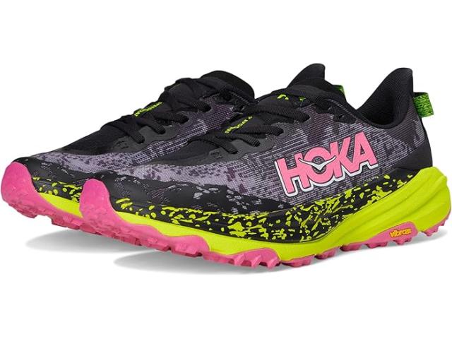 (取寄) ホカオネオネ レディース スピードゴート 6 Hoka women Speedgoat 6 Black/Neon Hoka Citrus