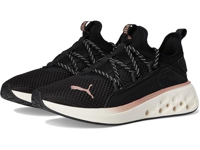 (取寄) プーマ レディース ソフトライド レース フレック シューズ PUMA women Softride Frequence Lace Fleck Shoes Black/Rose Gold