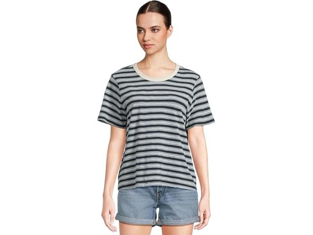 (取寄) ファリティ レディース サンウォッシュド エッセンシャル ティー Faherty women Sunwashed Essential Tee Harbor Haze Stripe