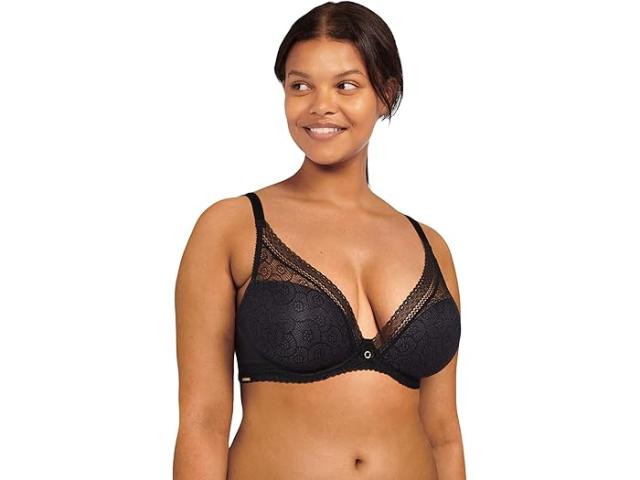 (取寄) シャンテル レディース フェスティバイト レース バンジ ブラ Chantelle women Festivite Lace Plunge Bra Black