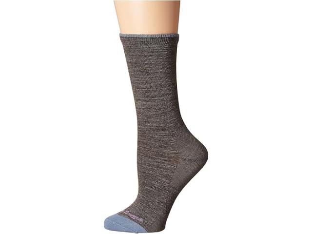 (取寄) ダーンタフバーモント レディース ソリッド ベーシック クルー ライト Darn Tough Vermont women Solid Basic Crew Light Taupe