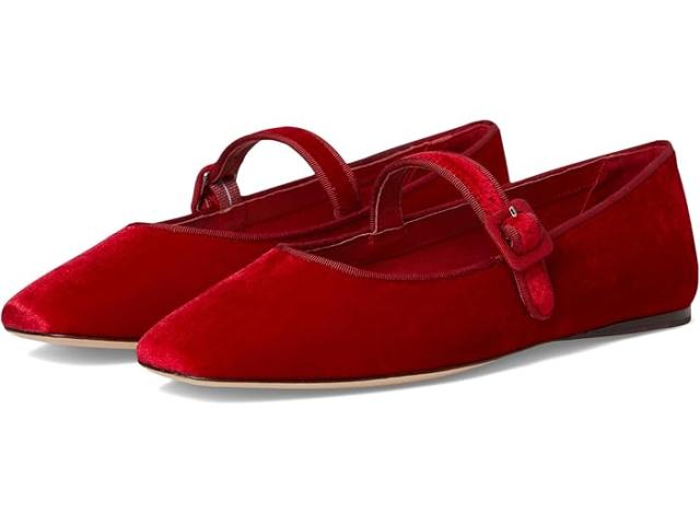 (取寄) ロフラー ランドール レディース ジンジャー メアリー ジーン フラッツ Loeffler Randall women Ginger Mary Jane Flat Red