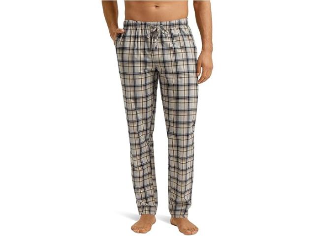 (取寄) ハンロ メンズ フランネル コットン ドローストリング パジャマ パンツ Hanro men Flannel Cotton Drawstring Pajama Pants Cardamon Check