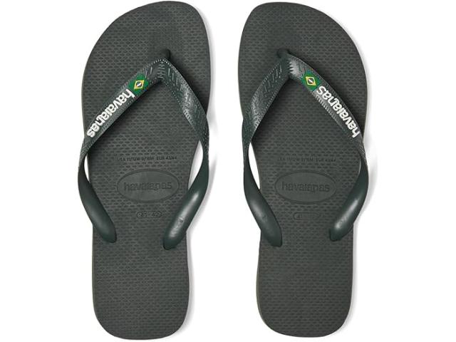 (取寄) ハワイアナス メンズ ブラジル ロゴ フリップ フロップ サンダル Havaianas men Brazil Logo Flip Flop Sandal Green Olive