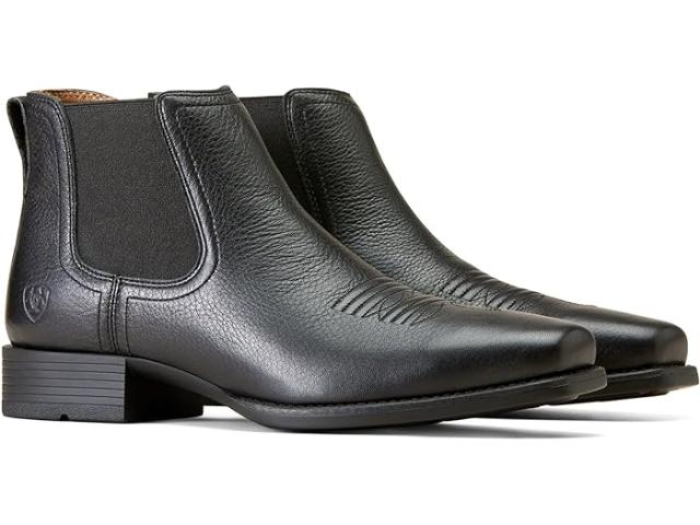 (取寄) アリアット メンズ ブッカー ウルトラ スクエア トゥ ウェスタン ブーツ Ariat men Ariat Booker Ultra Square Toe Western Boots Black Deertan