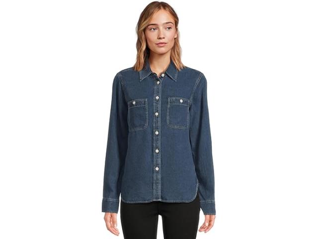 (取寄) ファリティ レディース トライド アンド トゥルー シャンブレー クラシック シャツ Faherty women Tried And True Chambray Classic Shirt Night Lagoon Wash