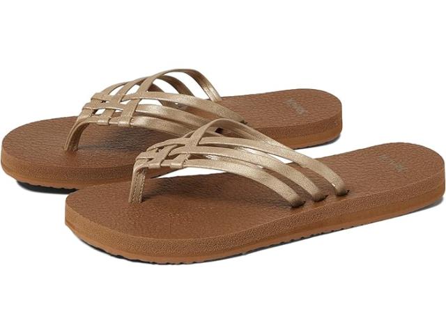 (取寄) サヌーク レディース ヨガ サンディー メタリック Sanuk women Yoga Sandy llic Champagne