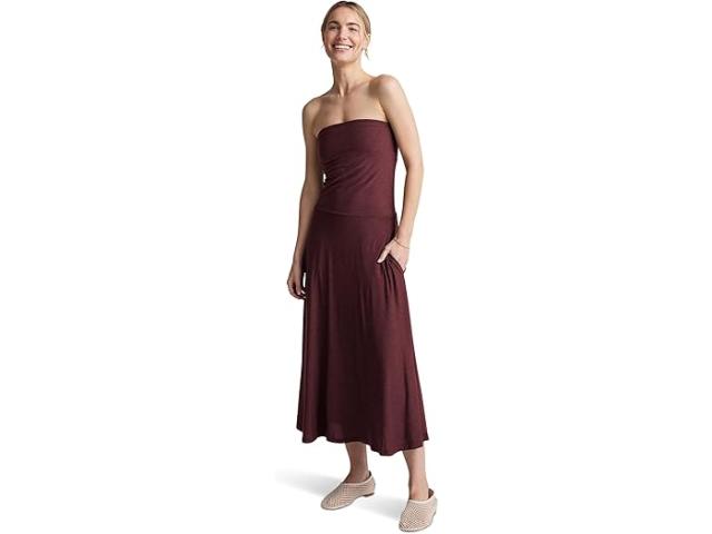 (取寄) ビヨンドヨガ レディース フェザーウェイト ストラップレス ドレス Beyond Yoga women Featherweight Strapless Dress Midnight Burgundy Heather