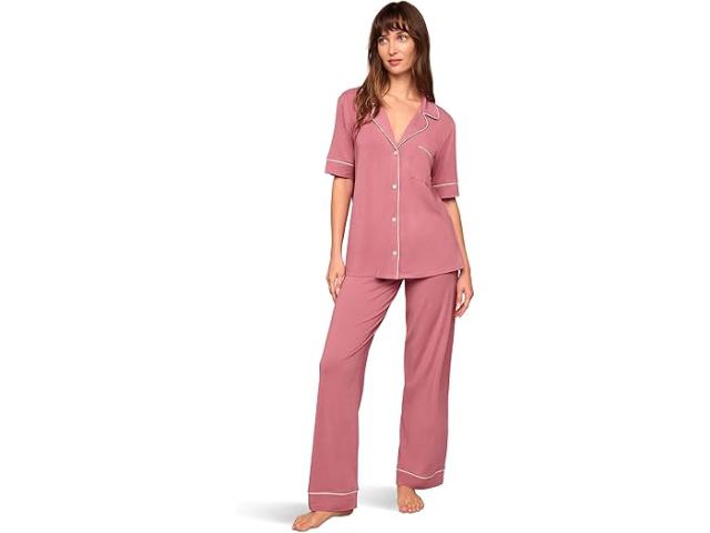 (取寄) エバージェイ レディース ジゼル ショート スリーブ パンツ Pj セット Eberjey women Gisele Short Sleeve Pant PJ Set Berry Blush/Ivory