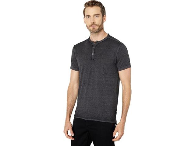 (取寄) ジョン バルベイトス メンズ デューク ヘンリー John Varvatos men Duke Henley Charcoal Heather