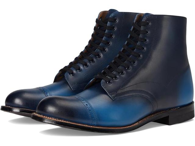 (取寄) ステイシー アダムス メンズ マディソン キャップ トゥ レース-アップ ブーツ Stacy Adams men Madison Cap Toe Lace-Up Boots Blue