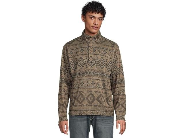 (取寄) アリアット メンズ コールドウェル 1/4 ボタン セーター Ariat men Caldwell 1/4 Button Sweater Light Brown Southwest